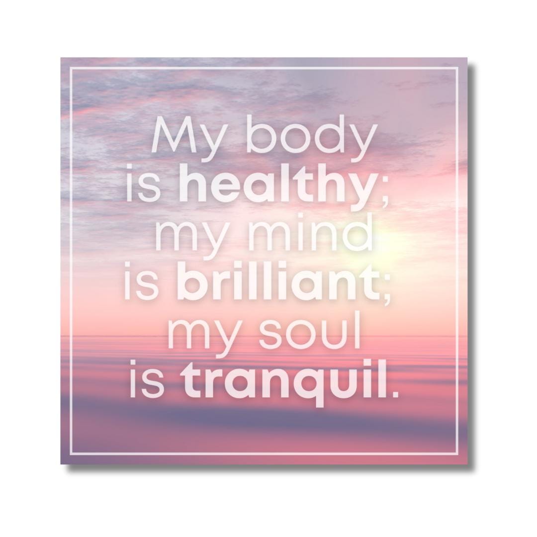 Inspirational Affirmation Magnet: My Body, Mind, Soul - Etsy