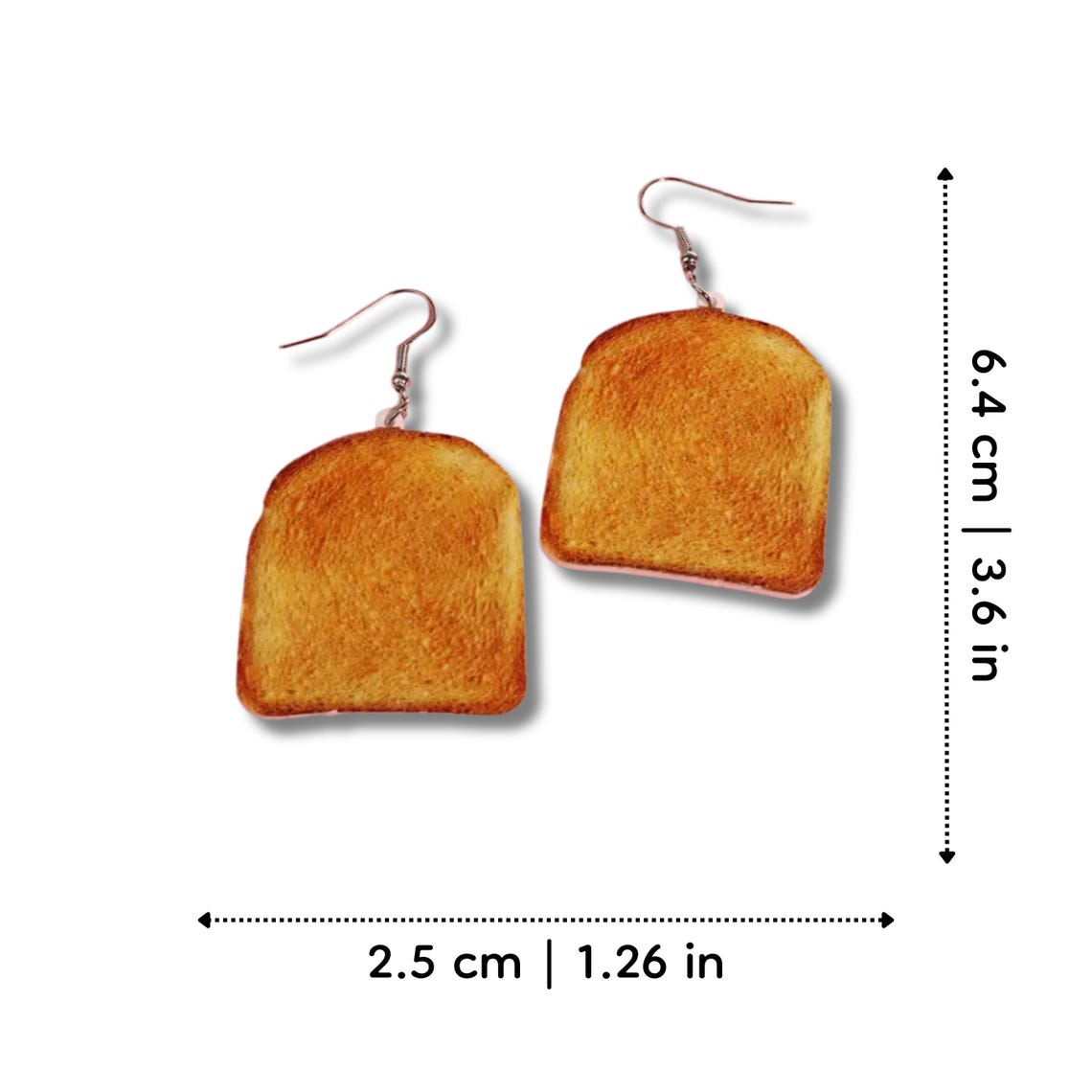 Toast Earrings, Food Gifts, Earrings Dangle, Earrings Girls, Food ...