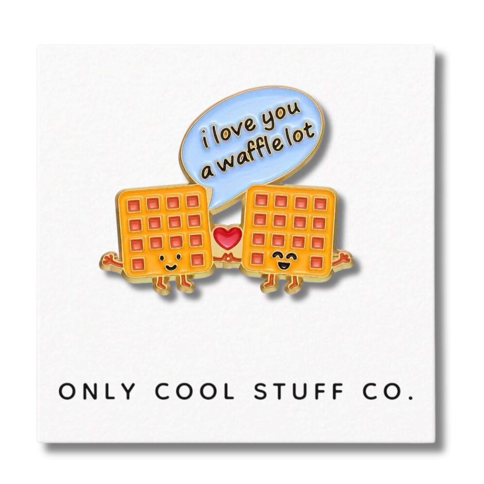 I Love You A Waffle Lot Enamel Pin, Breakfast Pin, Waffle Pin, Partner ...