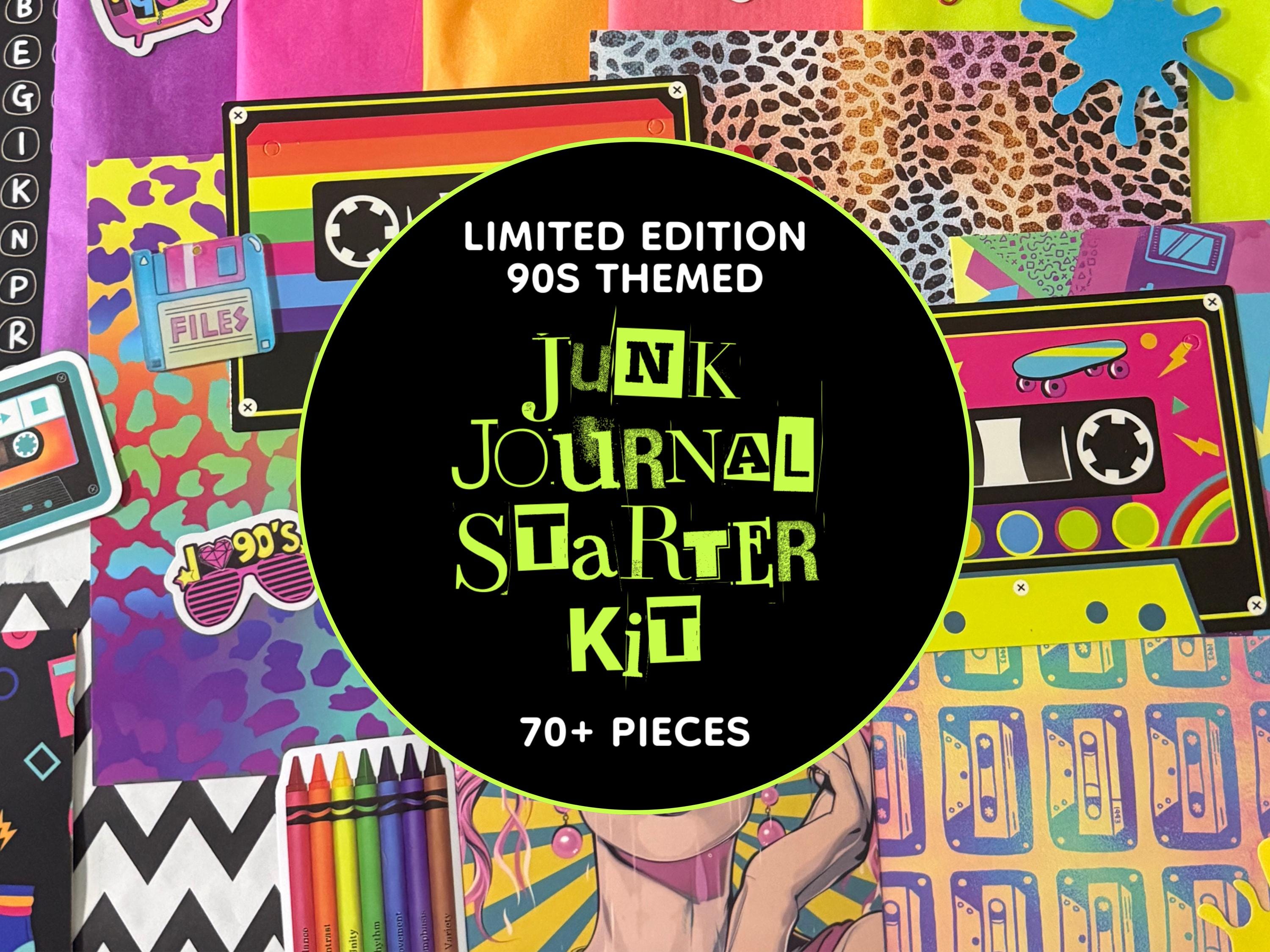 90s Junk Journal Starter Kit | Neon Pop Ephemera, Scrapbook Supplies - Etsy