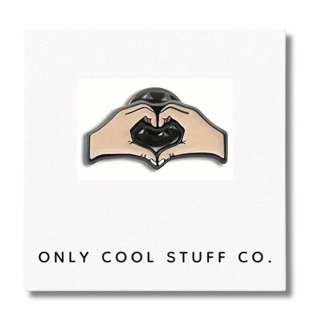 Heart Hands Enamel Pin | Lead With Love Accessory for Kindness and ...