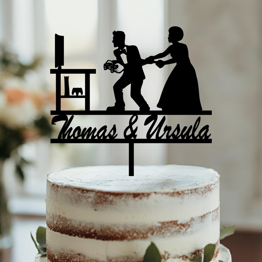 Wedding Cake Topper Game Over, Gamer Wedding Cake Topper, Football ...
