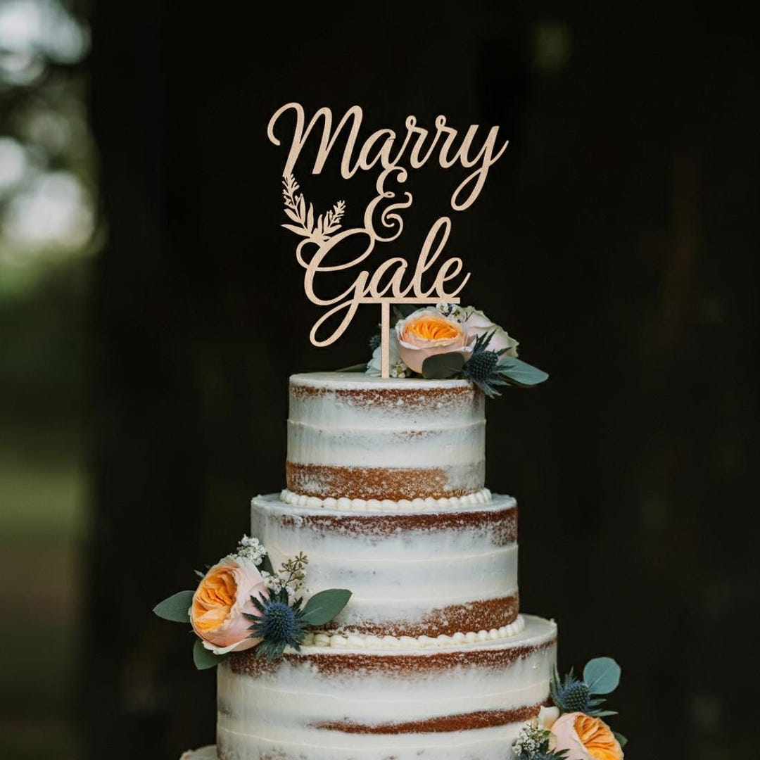 Topper de bolo personalizado, Topper de madeira de bolo personalizado ...