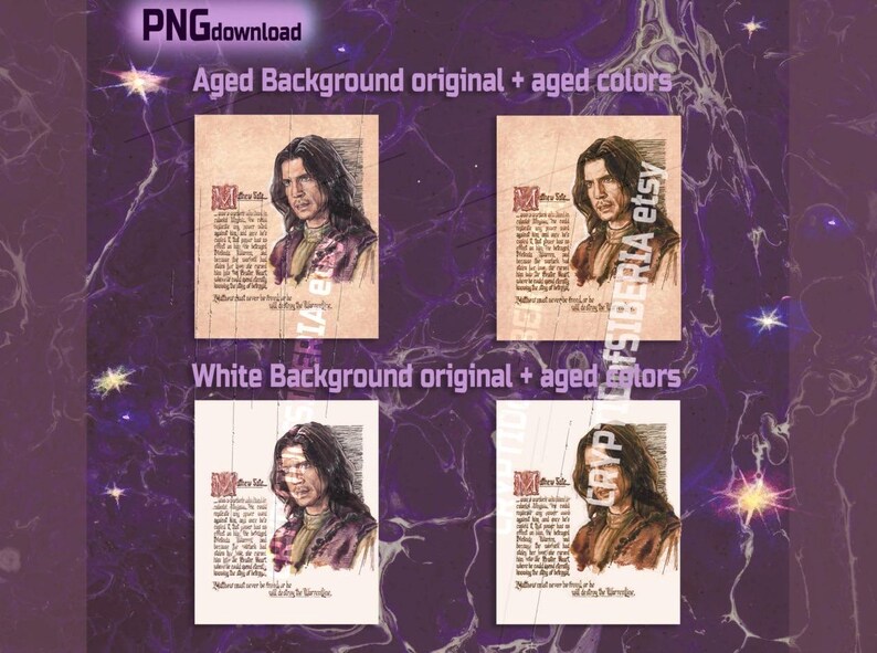 Matthew Tate Warlock Page Portrait for Charmed Book of Shadows Replica ...