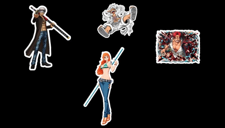 Vibrant One Piece Stickers Collection - Etsy