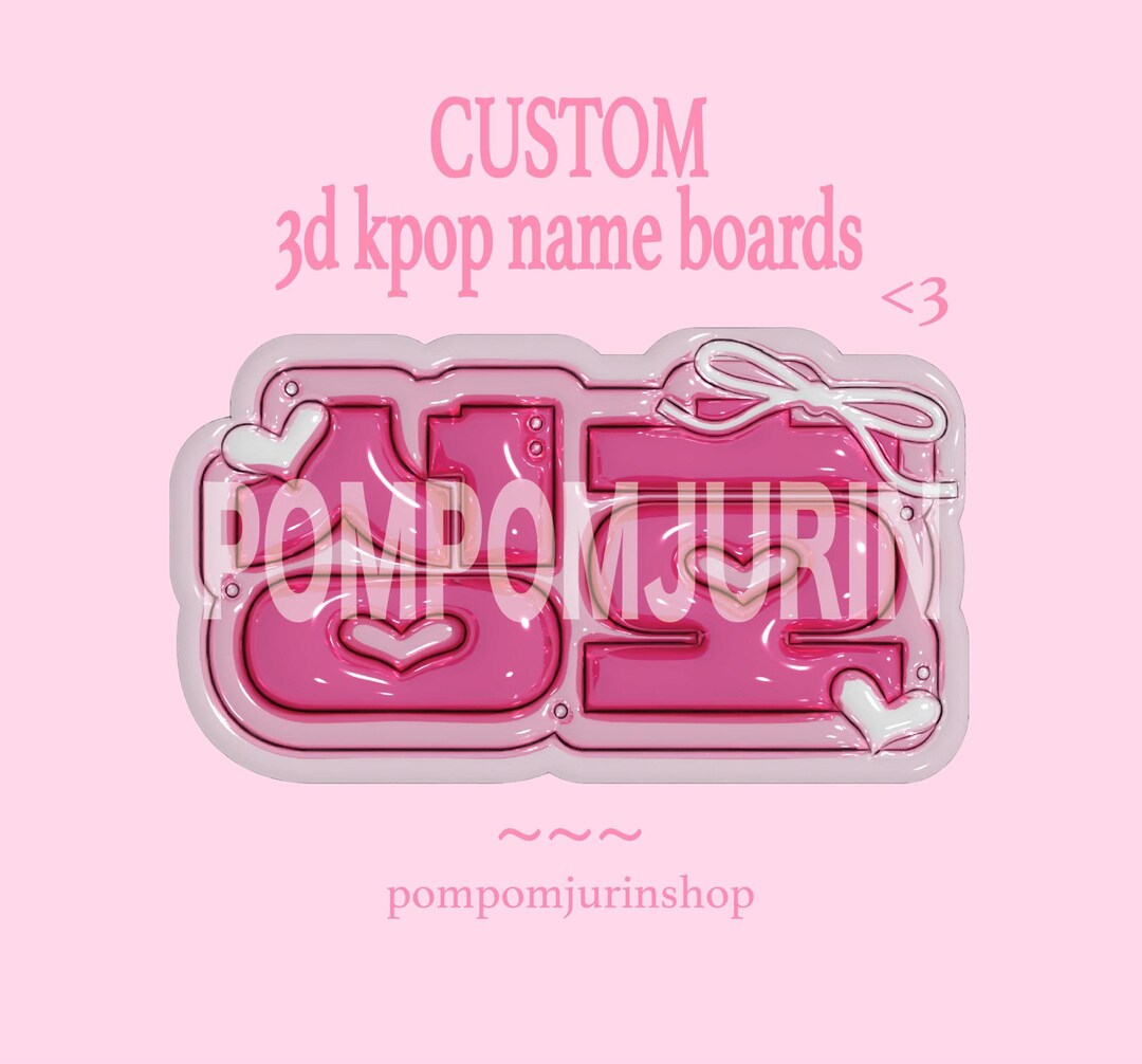 CUSTOM 3D Kpop Name Board Designs - Etsy