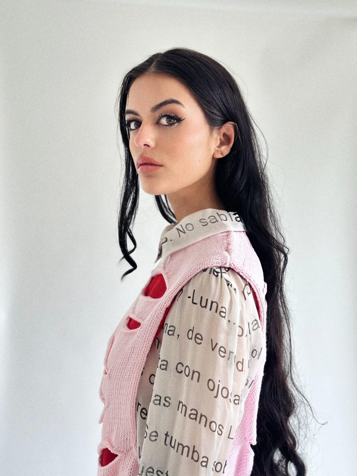 Wide Knit Sleeveless Vest With Cutouts Revealing 'wound' Unique ...