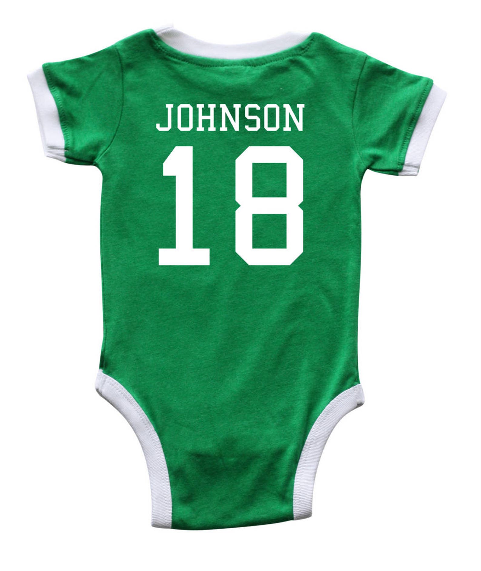 Custom Cotton Soccer Sport Jersey Baby Bodysuit Personalized With Name ...