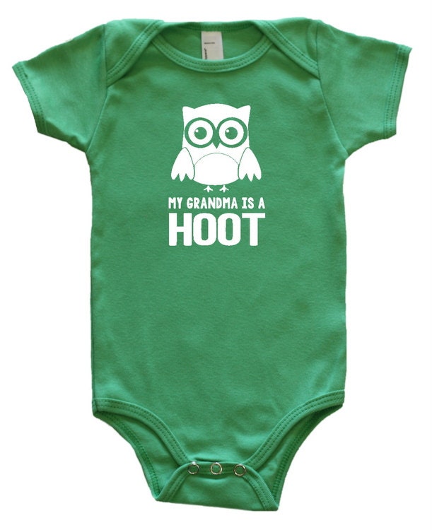 Rocket Bug "my Grandma is a Hoot" Baby Bodysuit - Etsy