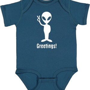 Alien "greetings" Baby Bodysuit, Outer Space, Baby Space Shirts, Baby ...