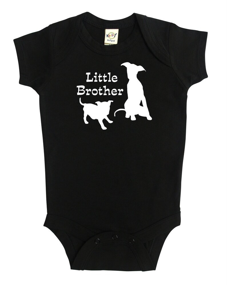 Little Brother Dog Baby Bodysuit-sibling little brother | Etsy