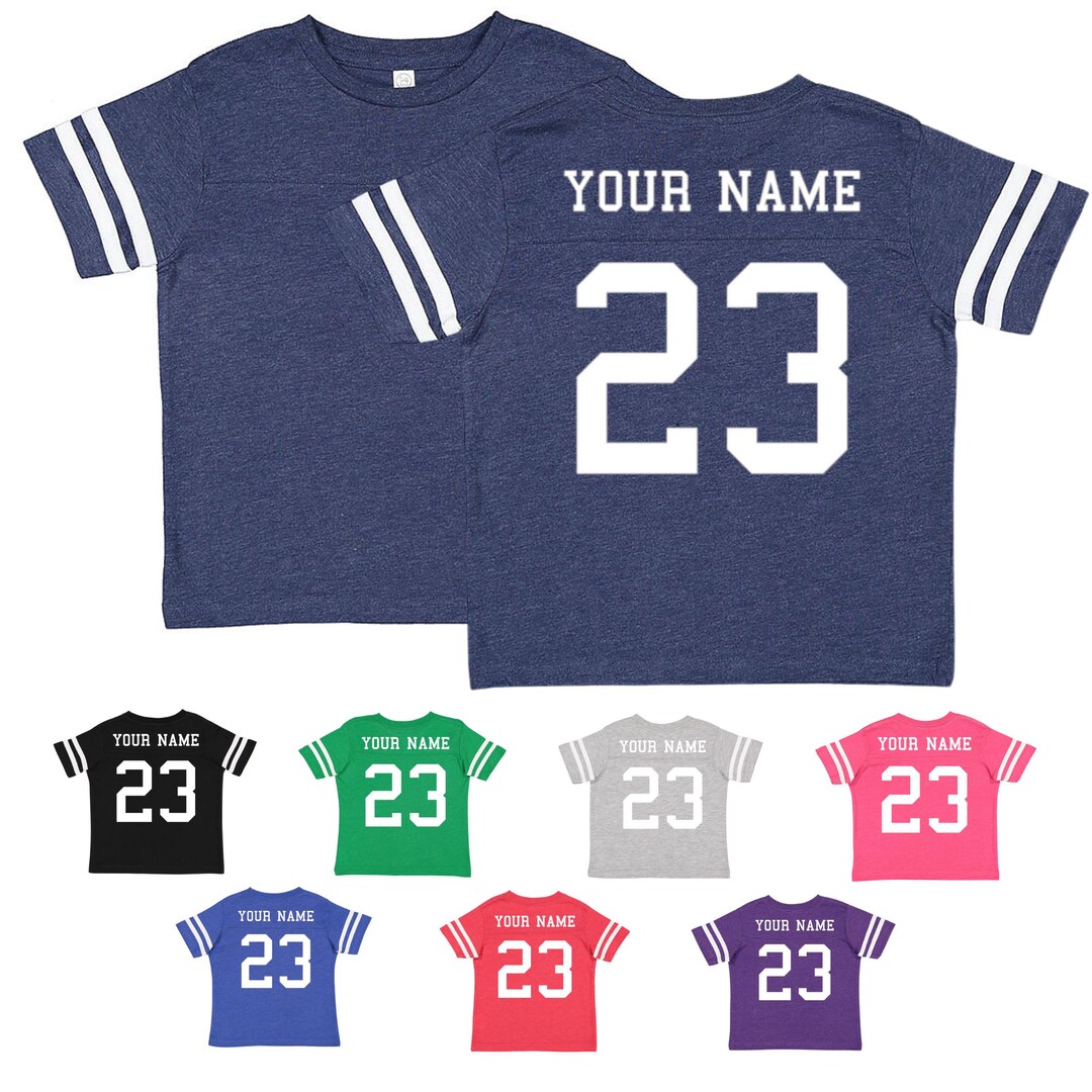 Custom Cotton Football Sport Jersey Toddler and Child Personalized With ...