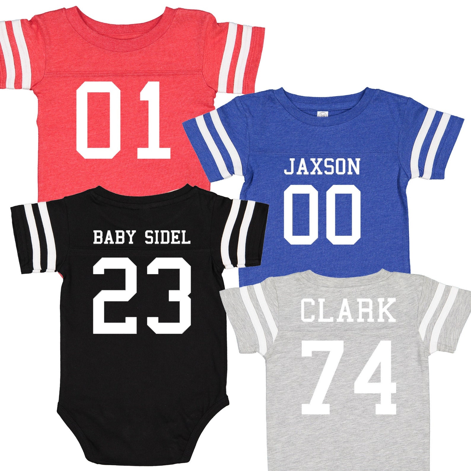 Custom Cotton Football Sport Jersey Baby Bodysuit Personalized - Etsy