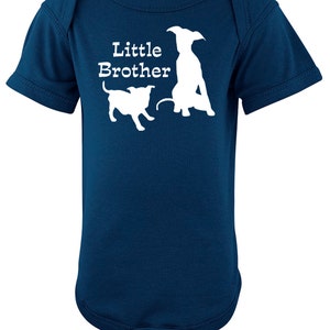 Little Brother Dog Baby Bodysuit-sibling Little Brother - Etsy