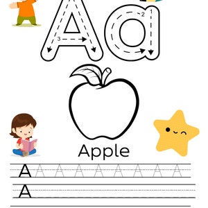 Alphabet Feast Tracing, Coloring and Learning Adventures From A-Z - Etsy