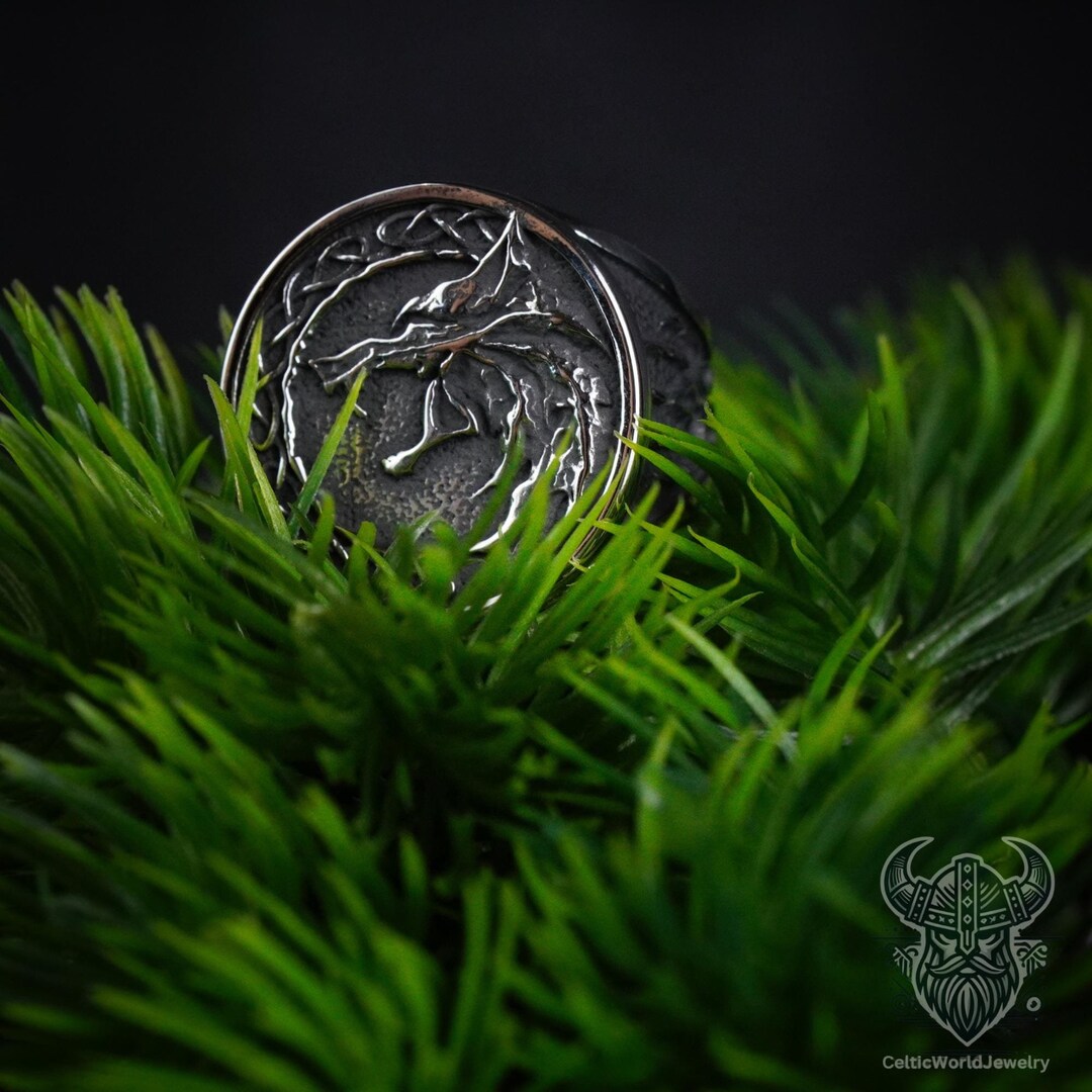 Viking Wolf Fenrir Ring Stainless Steel Norse Mythology Jewelry for Men ...