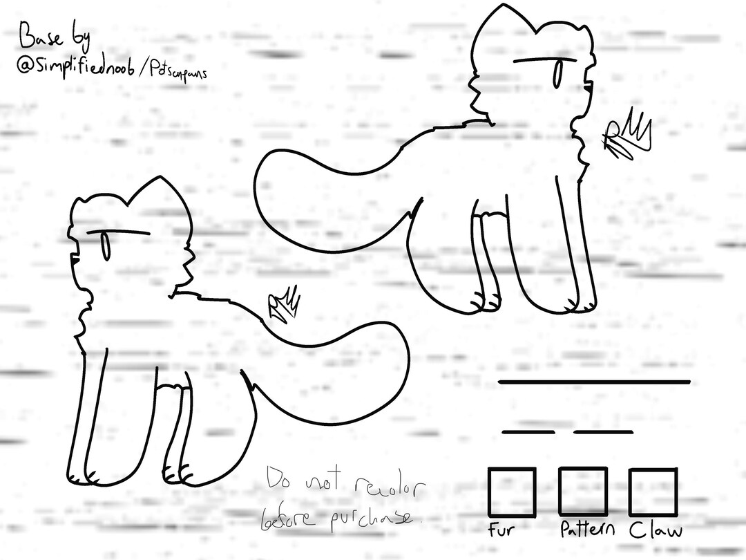 Feral Cat Base/template, Pay to Use - Etsy