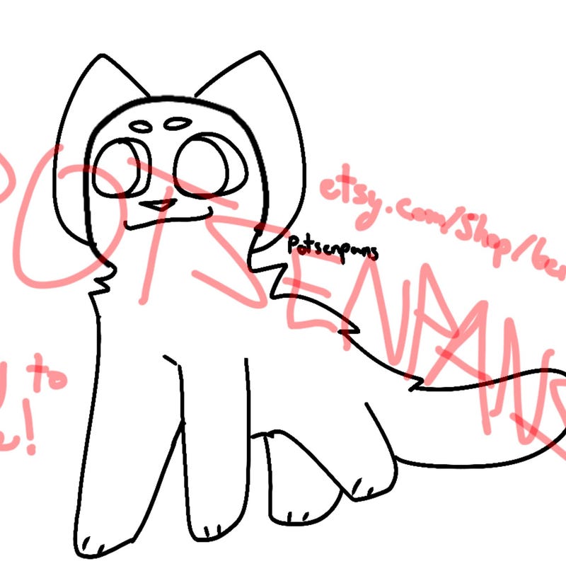 Warrior Cats Cat Base - Etsy
