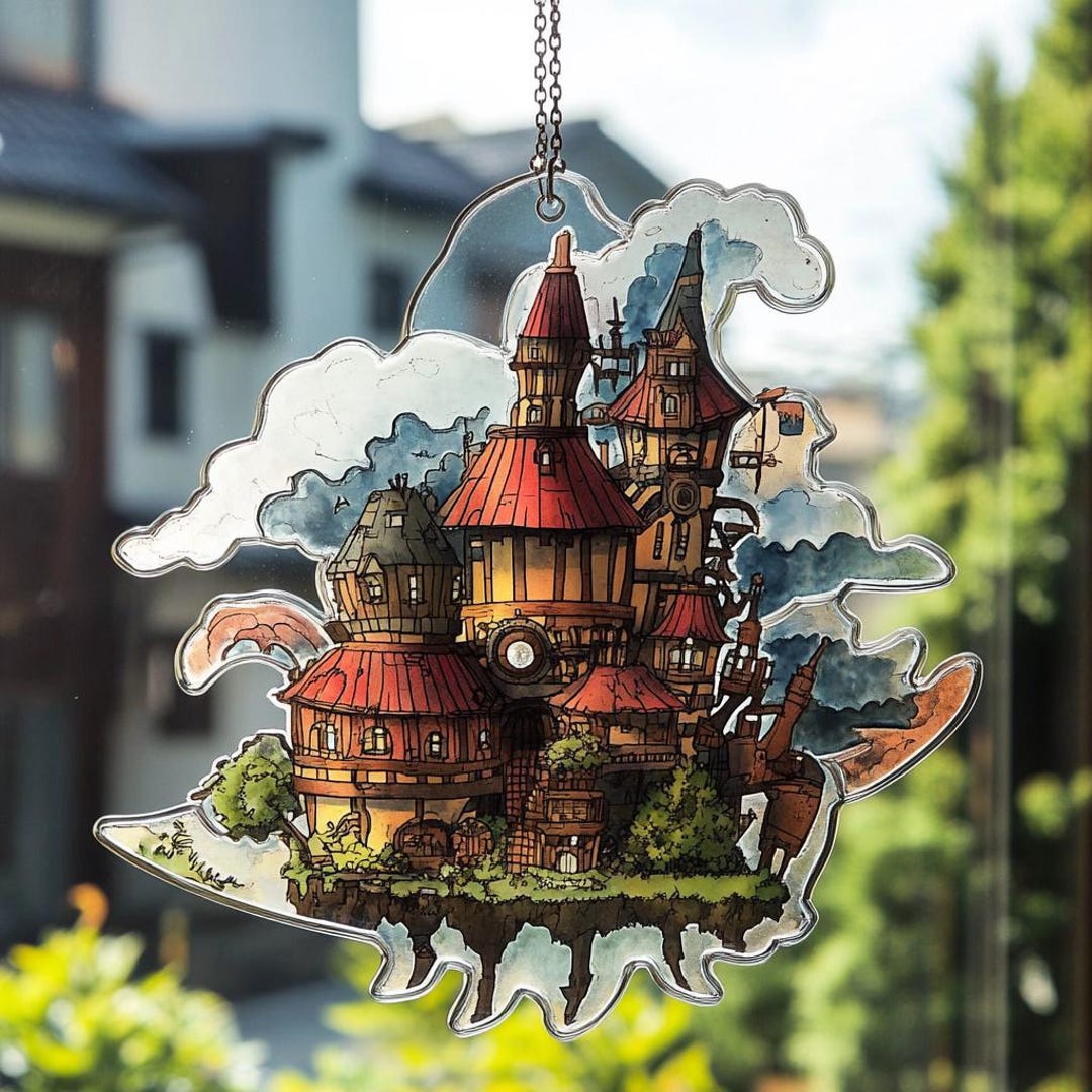 Howl's Moving Castle-inspired 2D Acrylic Suncatcher Ornament, Howl and ...