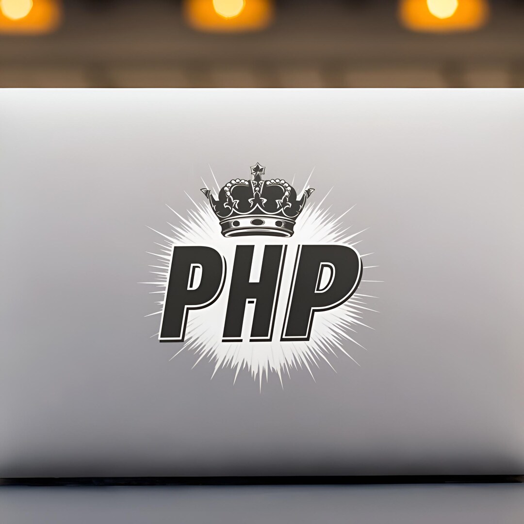 Crown PHP Sticker Programming Laptop Decal for PHP Coder Laptop Sticker ...