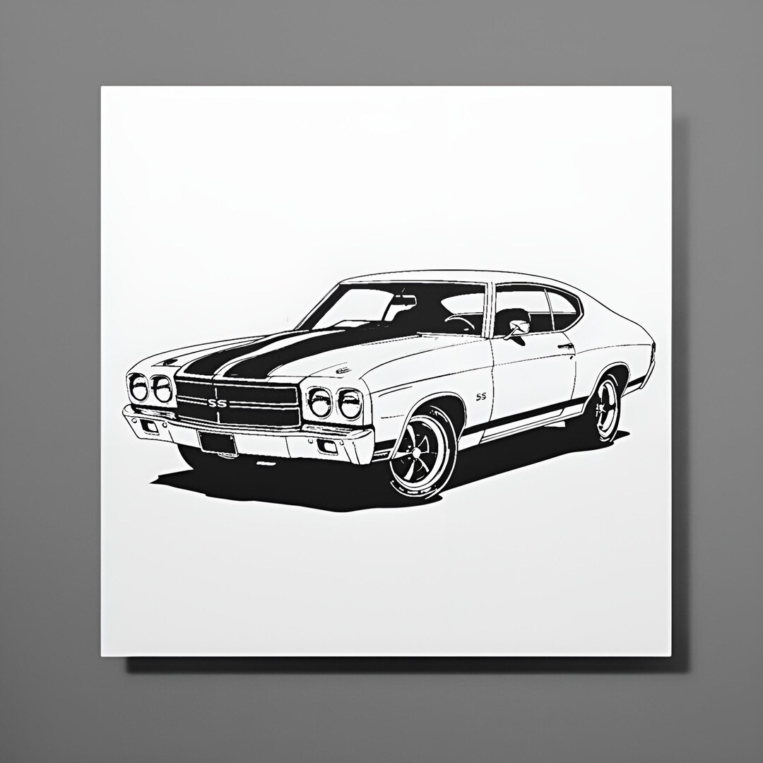 Classic Muscle Car Poster for Garage Old Car Lover Gift Muscle Car ...