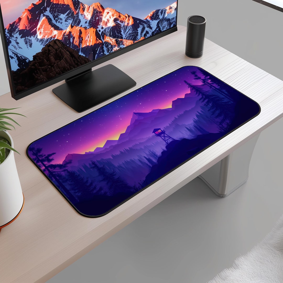 Watchtower Desk Mat, Aesthetic Desk Mat, Large Landscape Mouse Pad ...