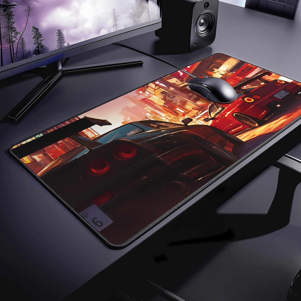 Nissan Skyline GTR Desk Mat: Tokyo Cityscape JDM Mouse Pad - Etsy