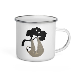 Samantha the Sloth Enamel Mug - Etsy