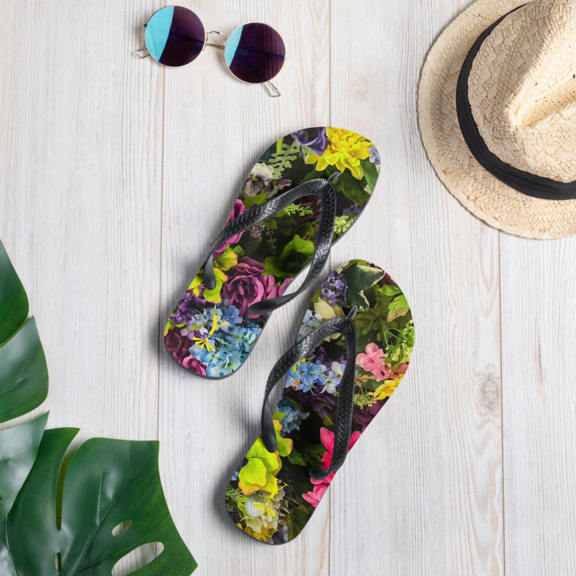Flower Child Flip-flops - Etsy