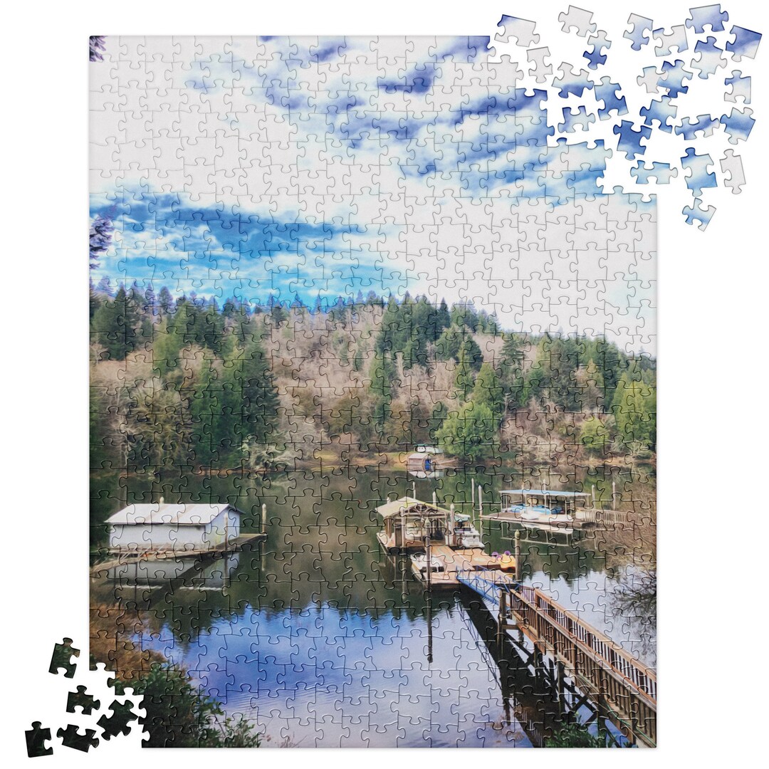 Blue Skies and Puffy Clouds Jigsaw Puzzle - Etsy