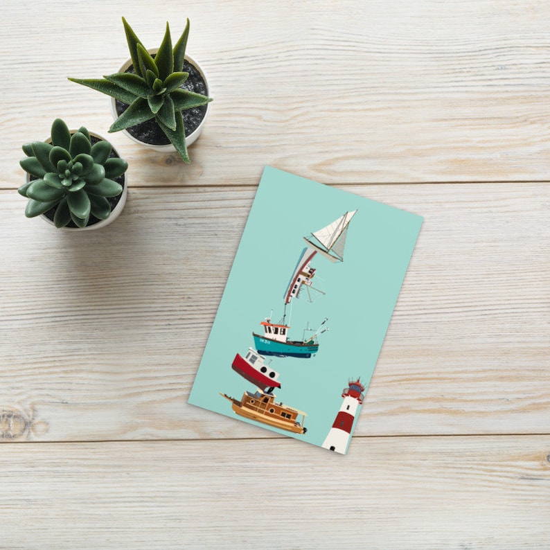 Boat Stack Postcards – Set of 5 - Etsy