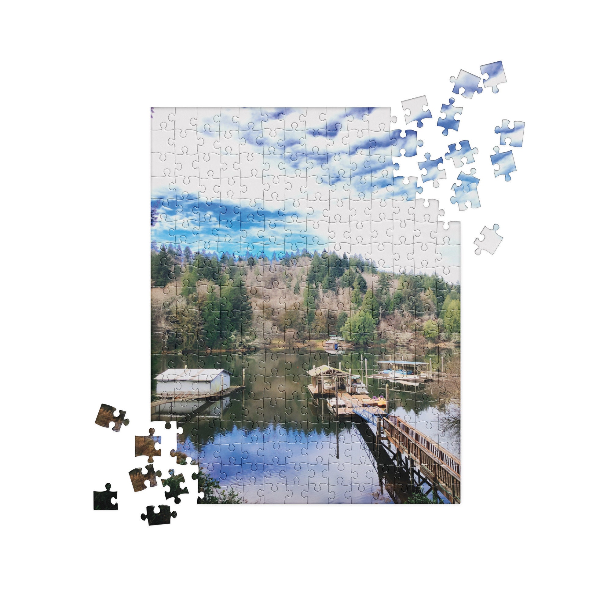 Blue Skies and Puffy Clouds Jigsaw Puzzle - Etsy