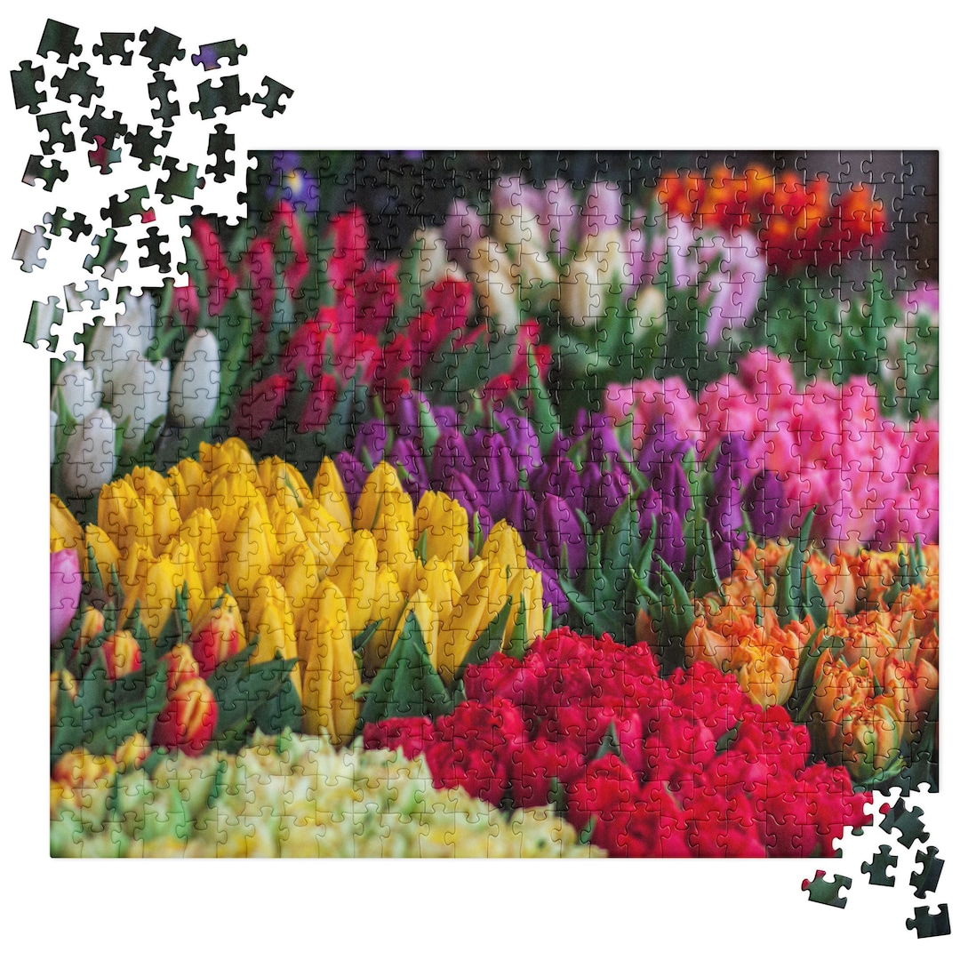 Colorful Tulips Jigsaw Puzzle - Etsy