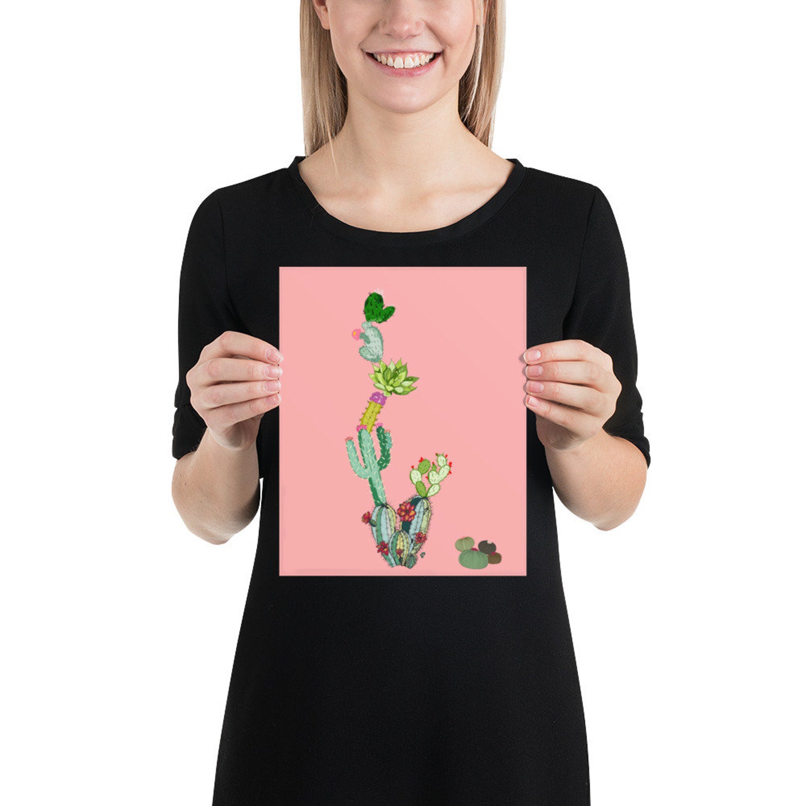 Cactus Stack Art Print - Etsy