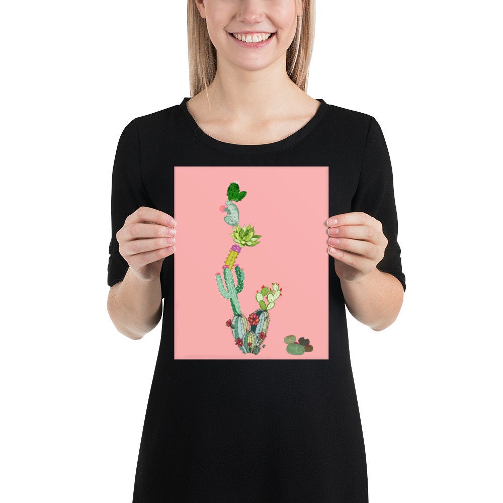Cactus Stack Art Print - Etsy