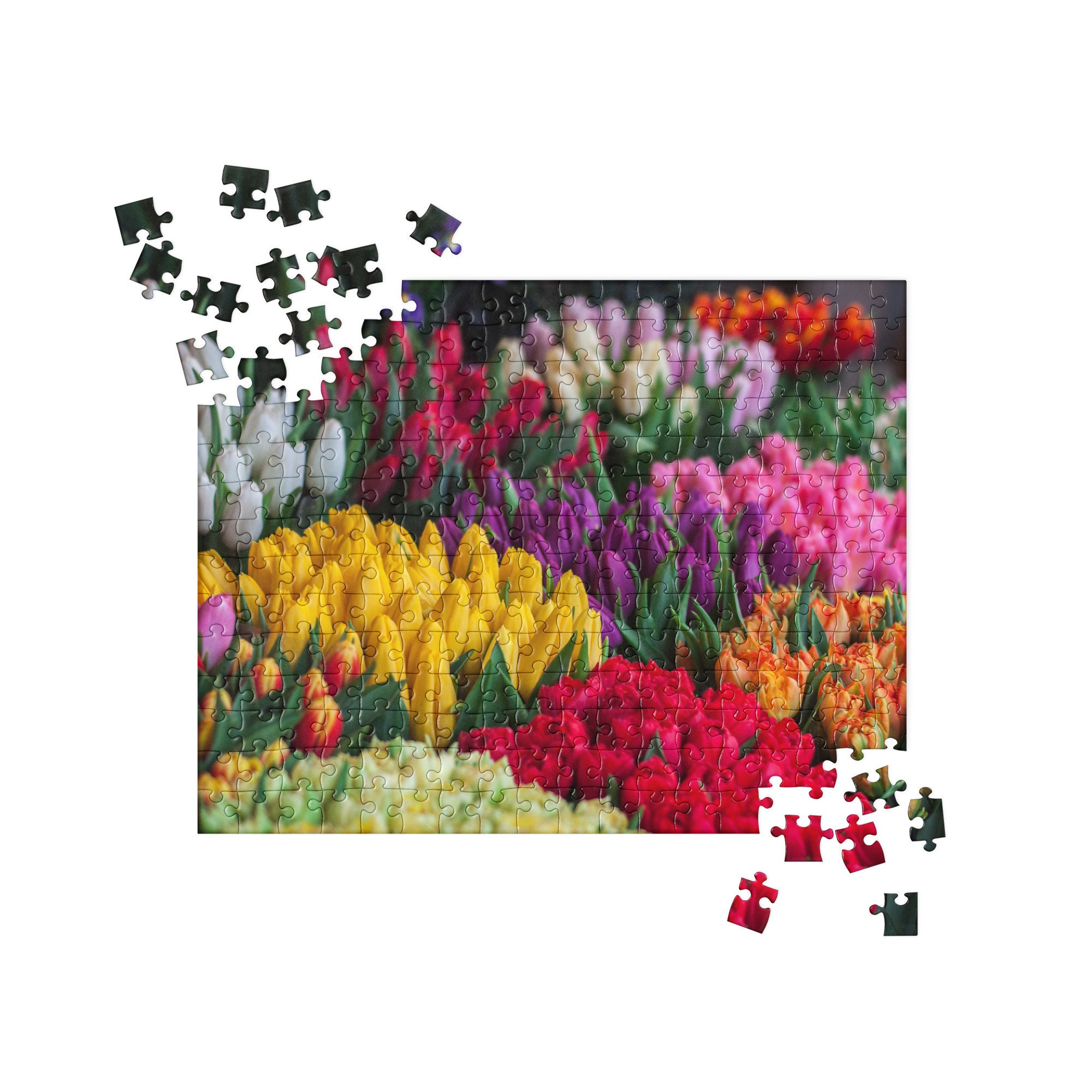 Colorful Tulips Jigsaw Puzzle - Etsy