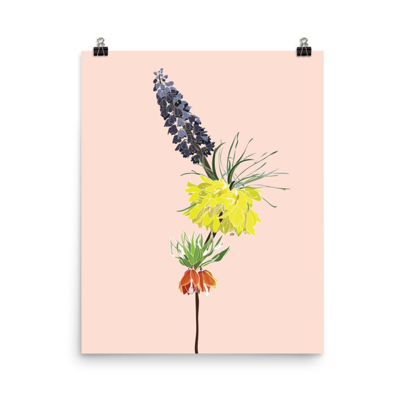 Fritillaria Flower Stack Art Print - Etsy