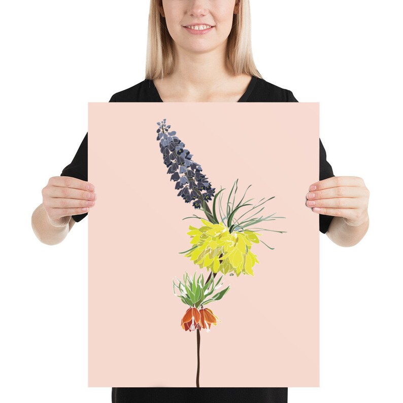 Fritillaria Flower Stack Art Print - Etsy