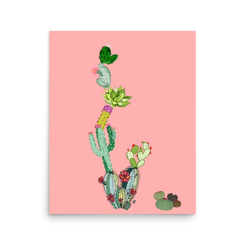 Cactus Stack Art Print - Etsy