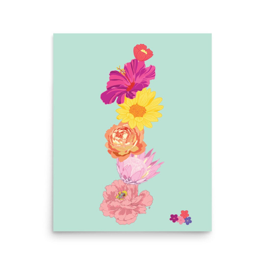 Posey Stack Art Print - Etsy