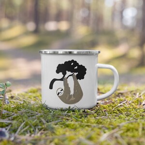 Samantha the Sloth Enamel Mug - Etsy