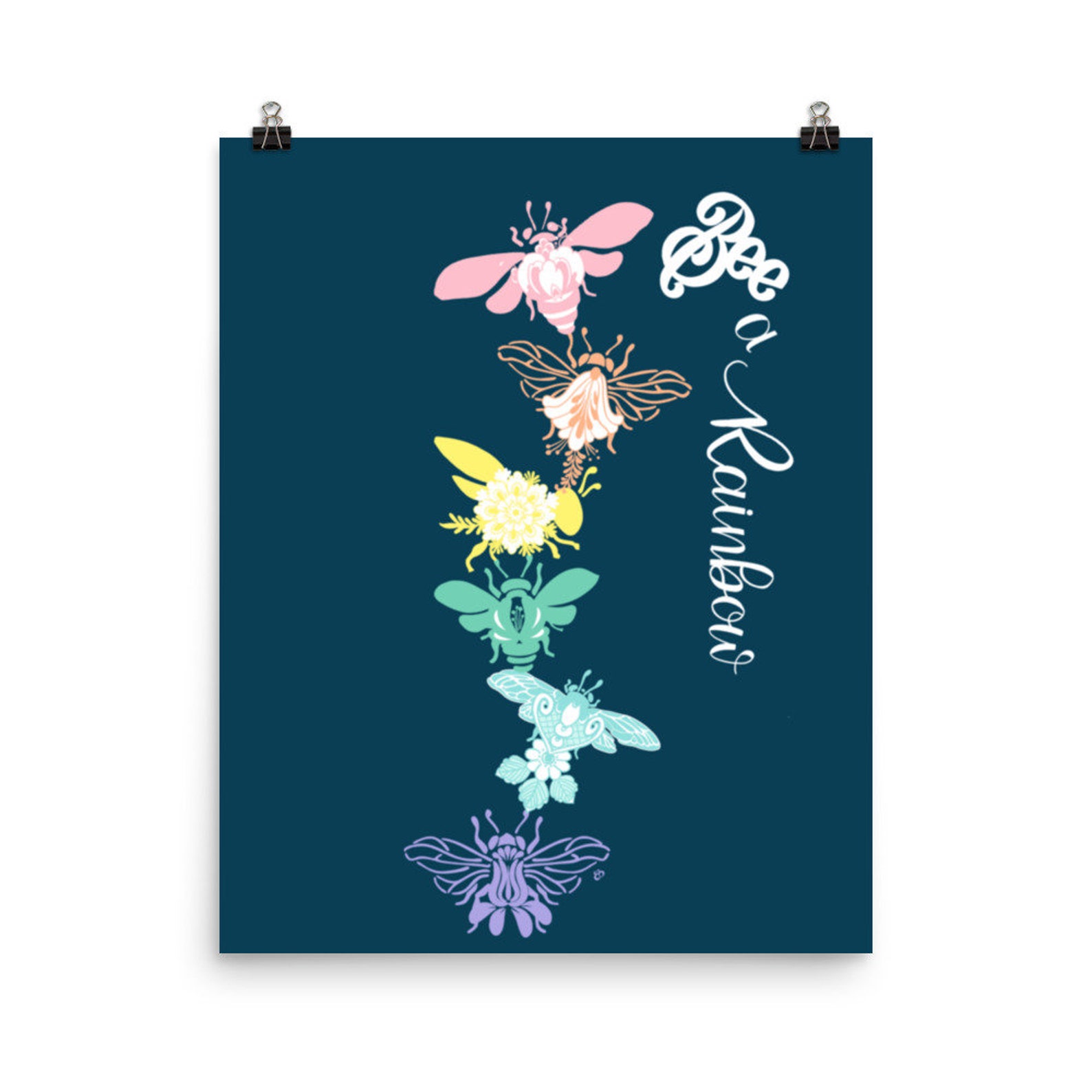 Bee a Rainbow Art Print - Etsy