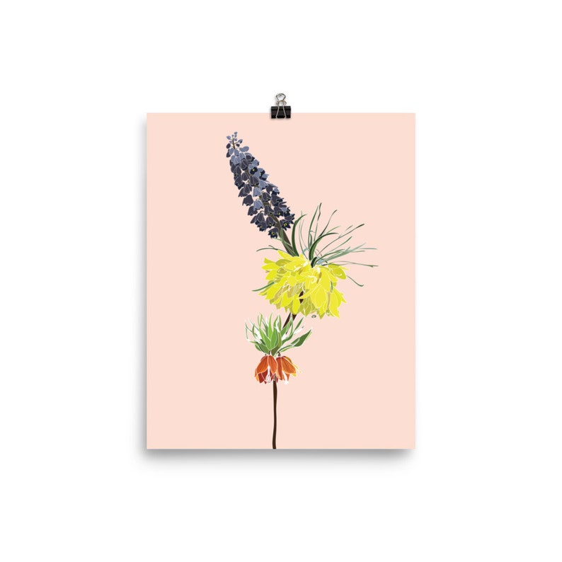 Fritillaria Flower Stack Art Print - Etsy