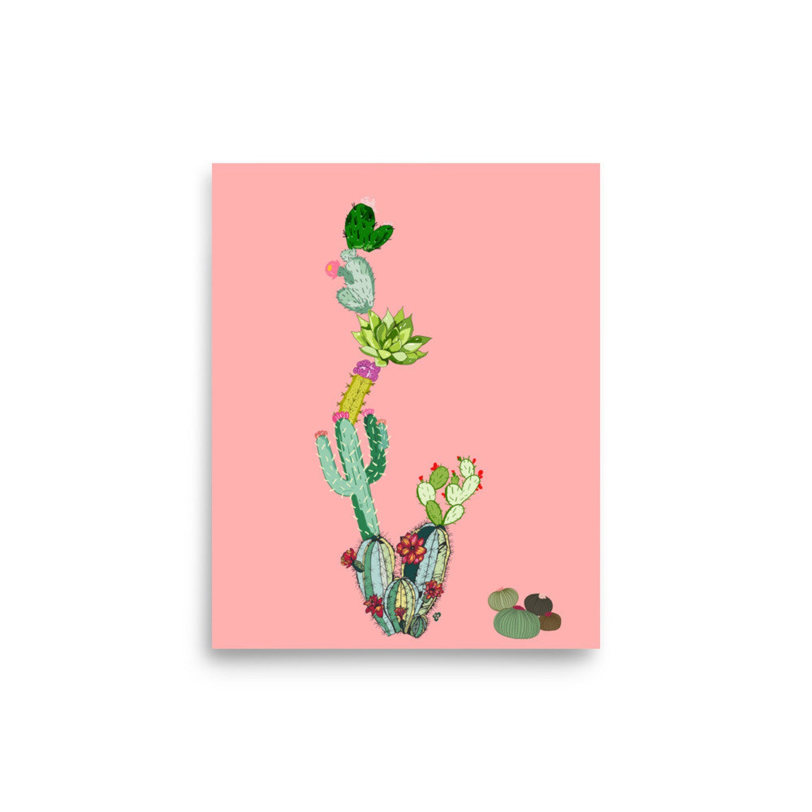 Cactus Stack Art Print - Etsy