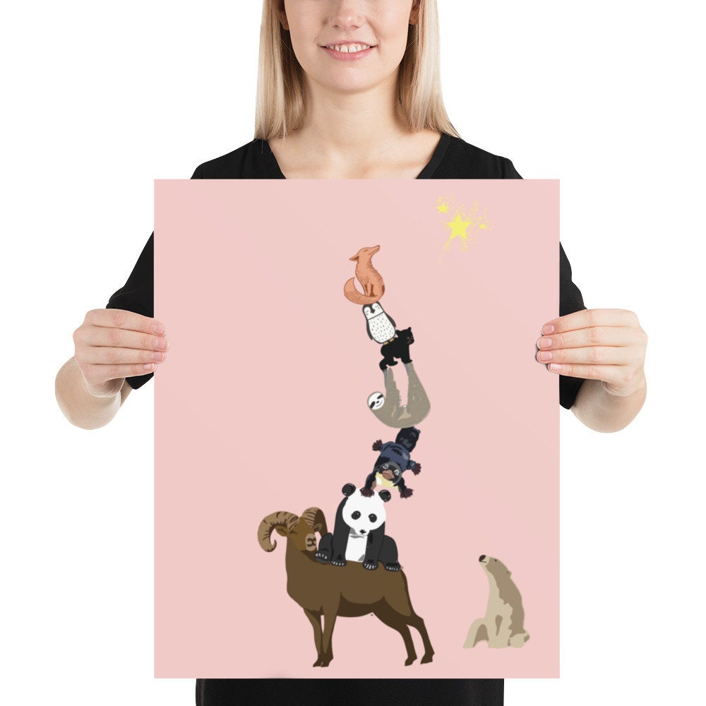 Animal Stack Art Print - Etsy