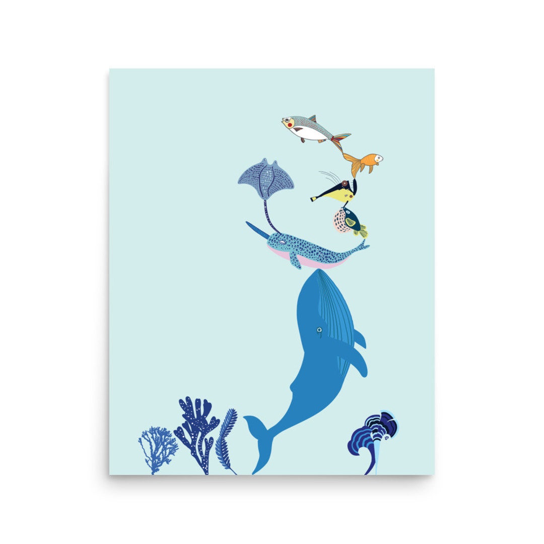 Fish Stack Art Print - Etsy