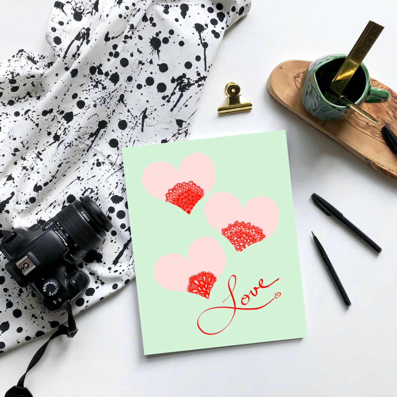 Love Hearts Postcards – Set of 5 - Etsy