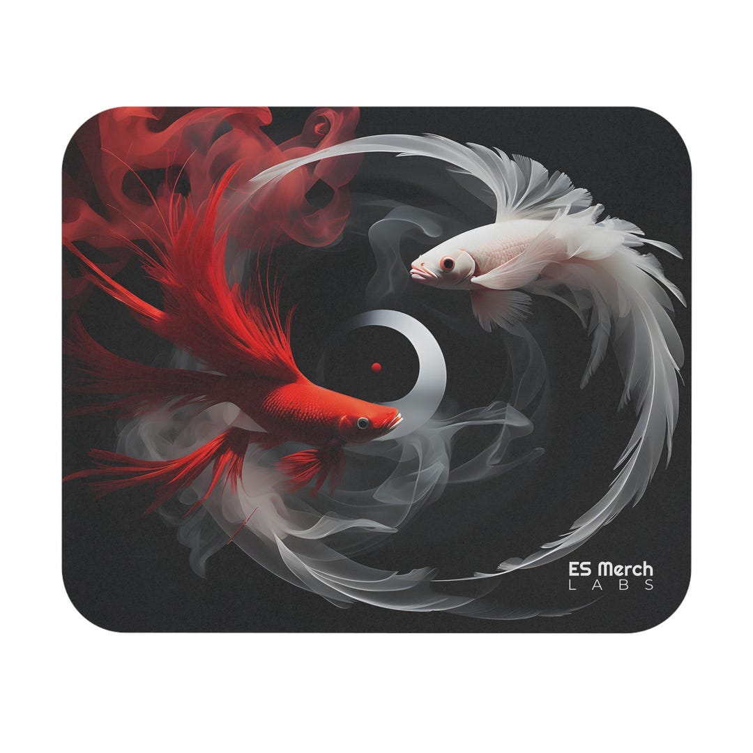 RED & WHITE Mouse Pad - Etsy