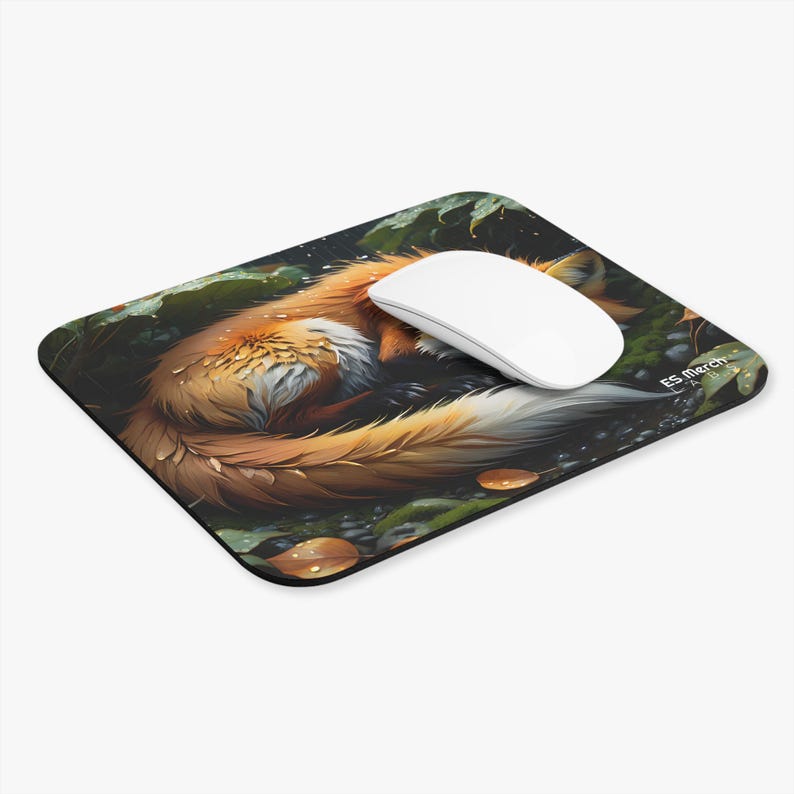 SLEEPING FOX Mouse Pad - Etsy