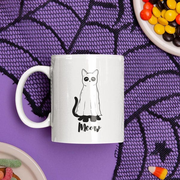 Two Cats Mug Cat Gift Cat Coffee Mug Gift for Cat Lovers Housewarming ...